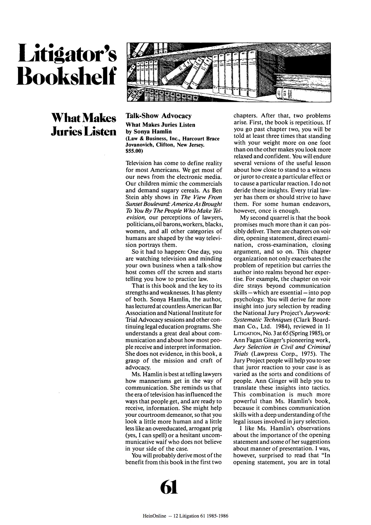 The Michael Tigar Archive | Types | Book Review